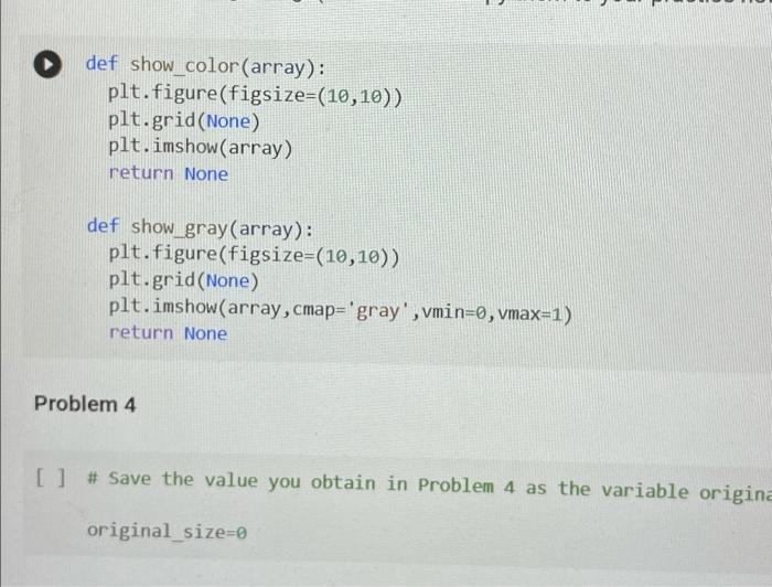 Solved Def Show color Array Plt Figure Figsize 10 10 Plt Grid Solved Def Show color Array Plt Figure Figsize 10 10 Plt Grid