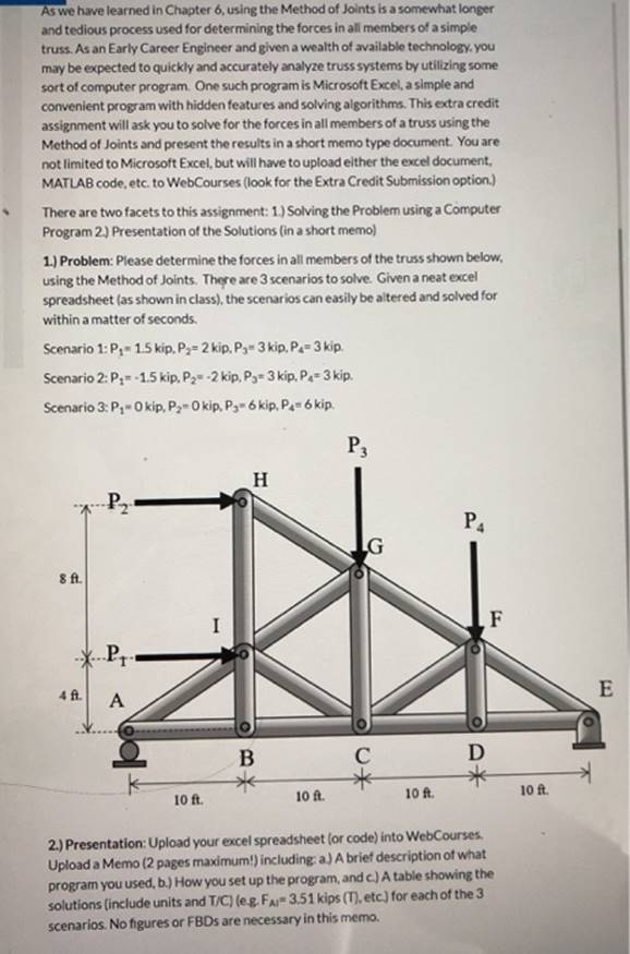 (Solved) - As We Have Learned In Chapter 6, Using The Method Of Joints ...