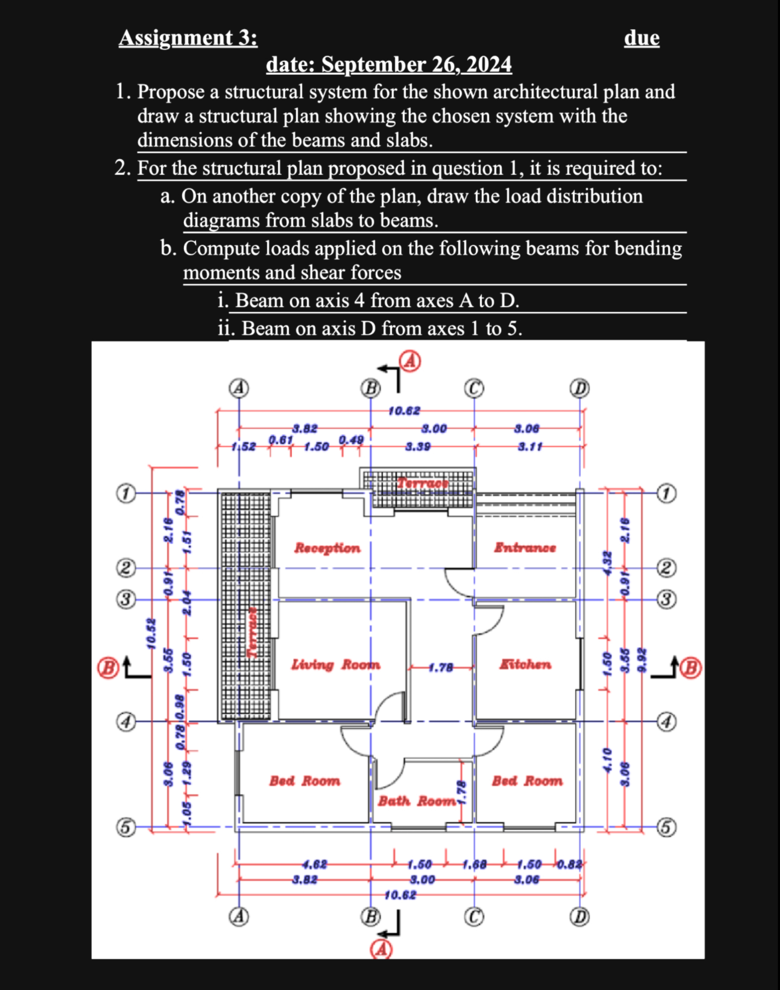 (Get Answer) - Assignment 3 Propose a structural system for the shown...| Transtutors