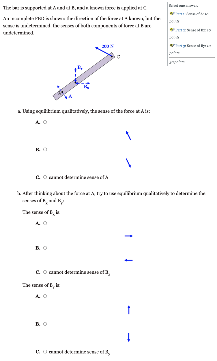 (Solved) - Question: Answer The Following Engineering Statics Questions ...