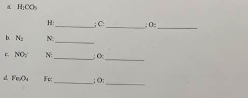 (Solved) - Determine the oxidation number of the elements in each of ...