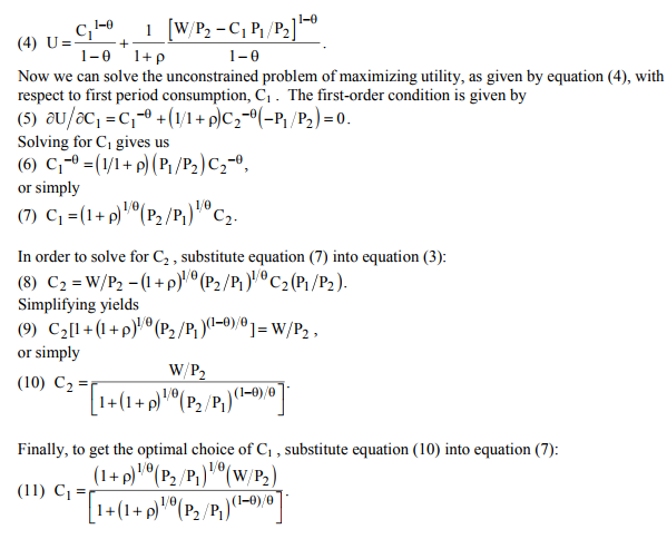 (Solved) - The elasticity of substitution with constant-relative-risk ...