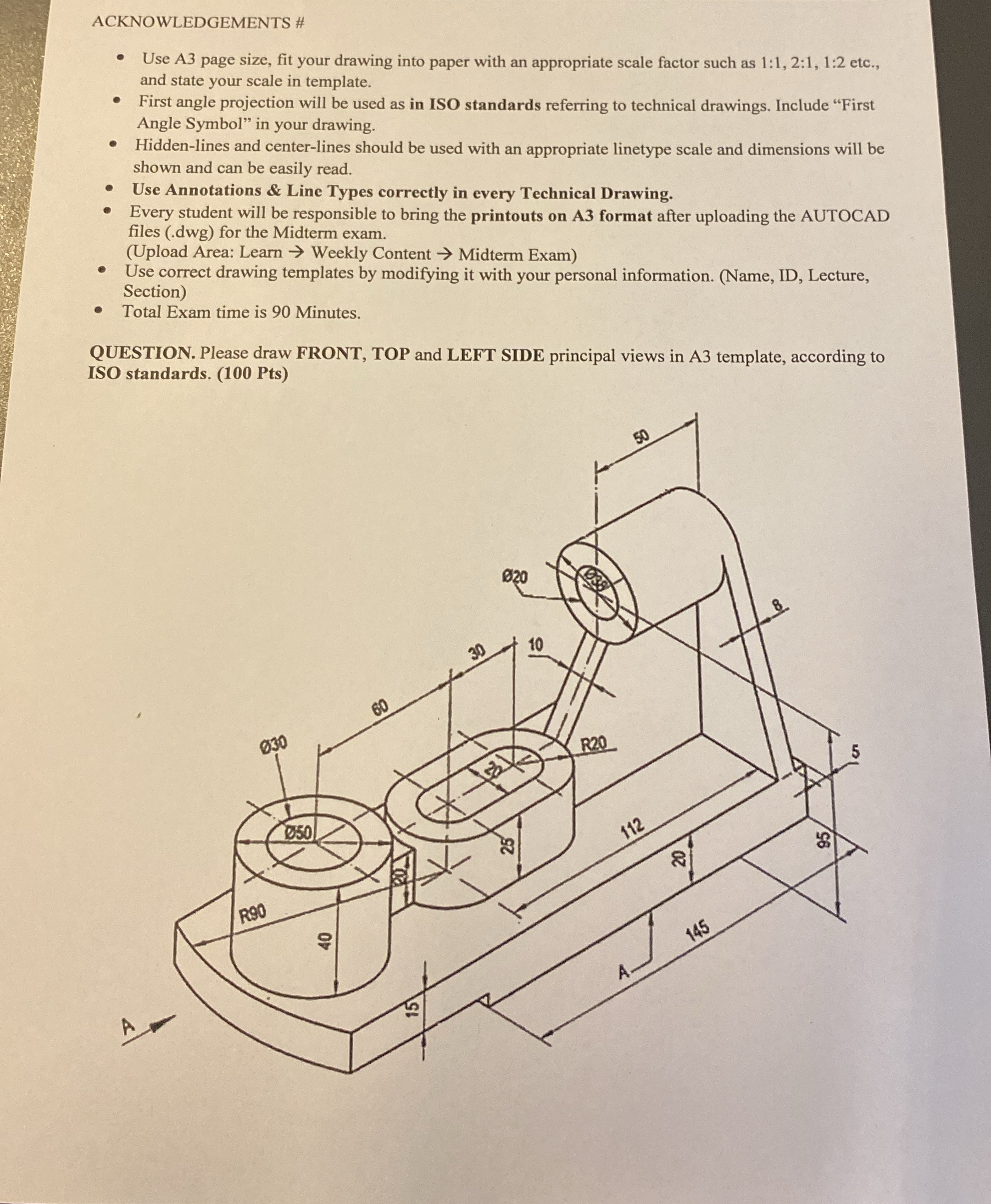 (Get Answer) - ACKNOWLEDGEMENTS Use A3 page size, fit your drawing into ...