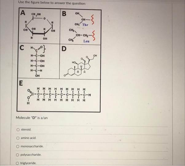 (Solved) - Use the figure below to answer the question: A CHOH ...