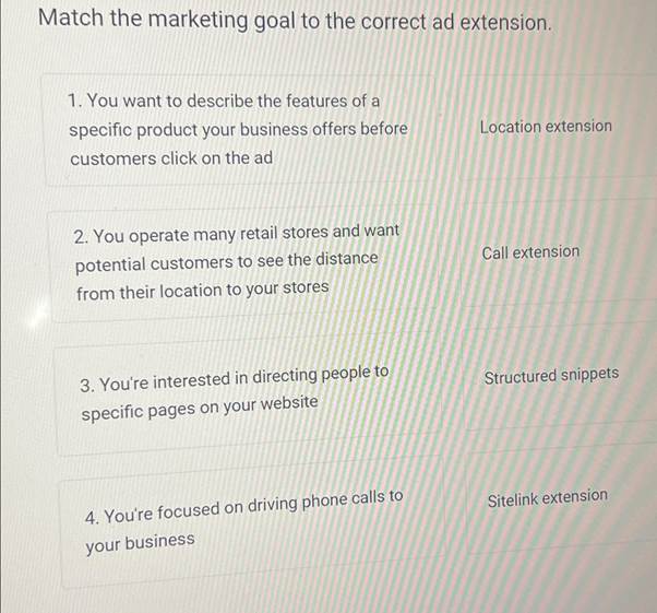 (Solved) - Match the marketing goal to the correct ad.... Match the ...