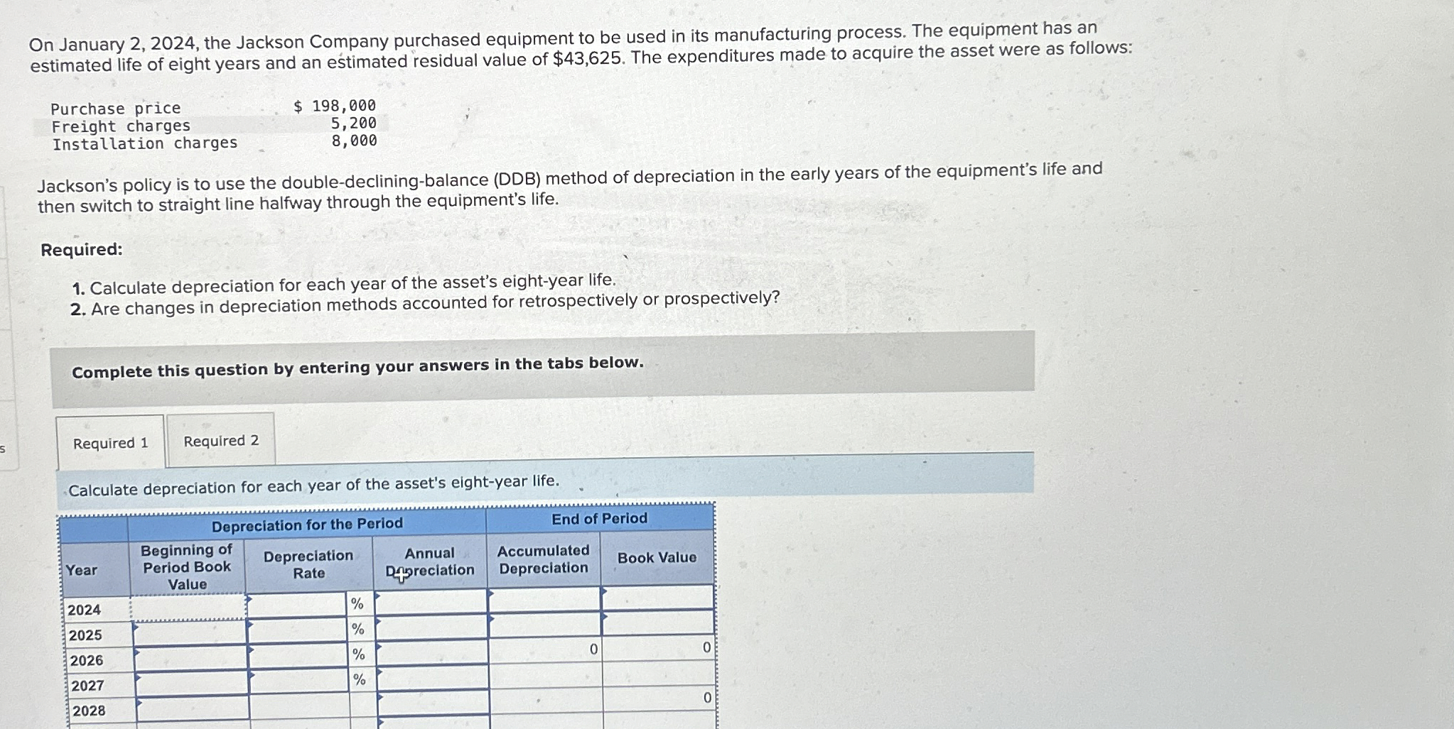 (Solved) - Exercise 11-15 (Algo) Double-declining-balance method; switch to... (1 Answer ...