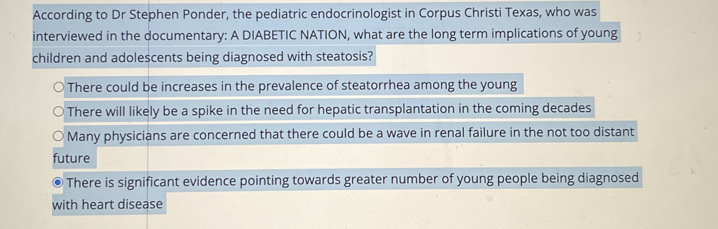 (Solved) - According to Dr Stephen Ponder, the pediatric ...