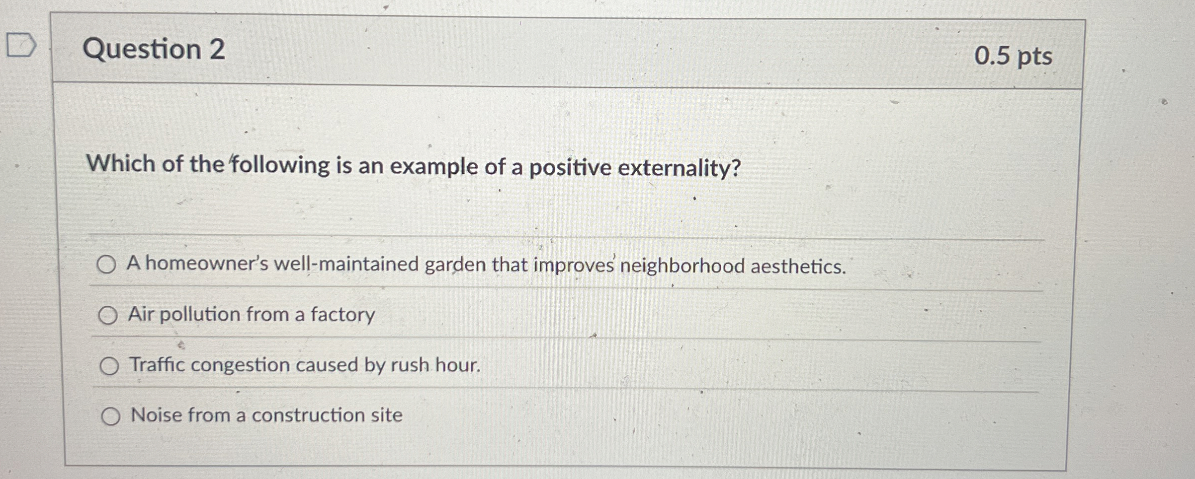 (Solved) - Question 2 Which of the following is an example of a ...