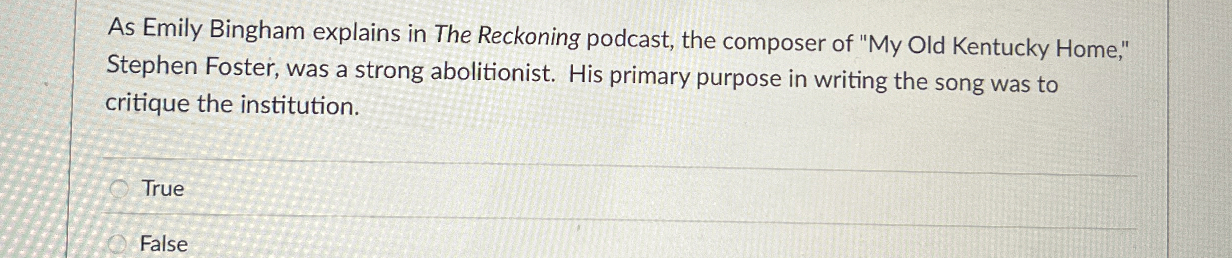 (Get Answer) - As Emily Bingham explains in The Reckoning podcast, the ...