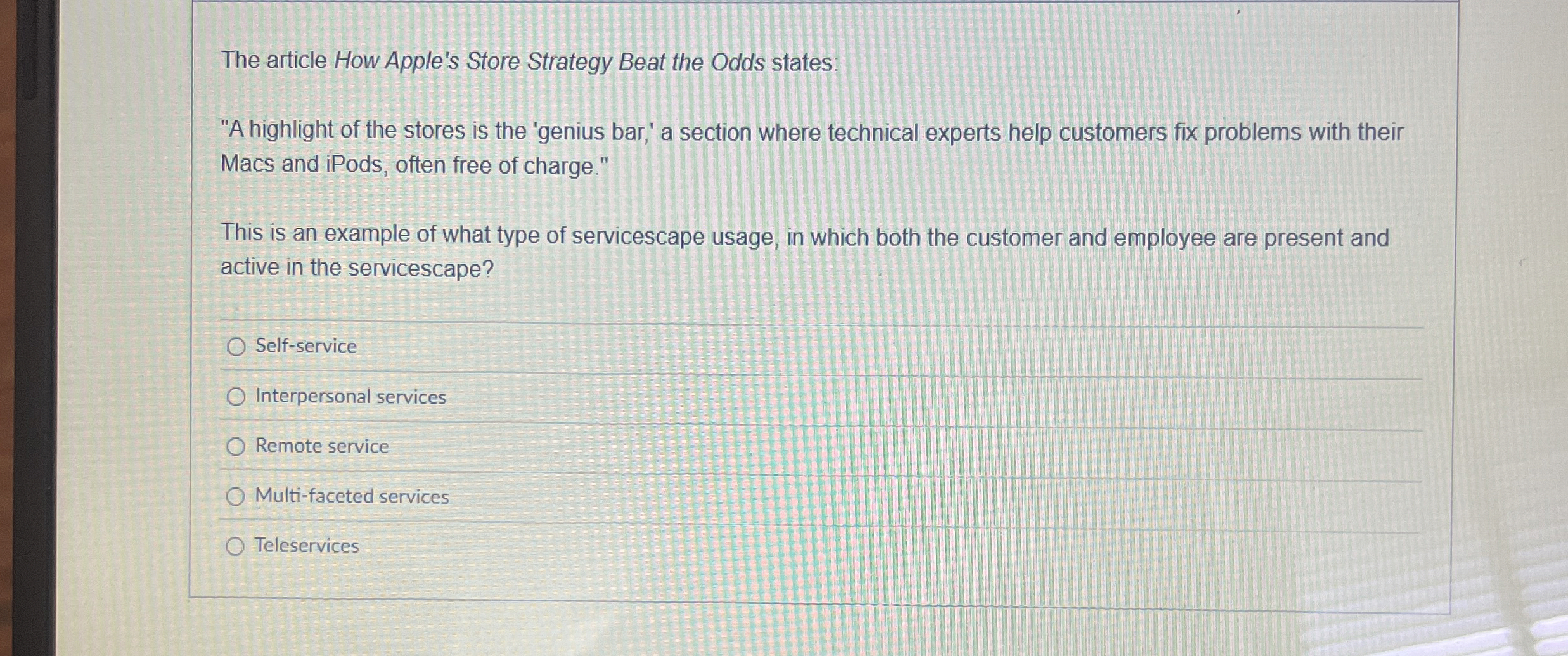 (Get Answer) - The article How Apple's Store Strategy Beat the Odds ...