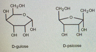 (Solved) - The structures of D-gulose and D-psicose are shown below ...