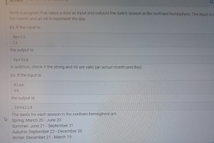 (Solved) - Write a program that takes a date as input and outputs the date's... (1 Answer ...