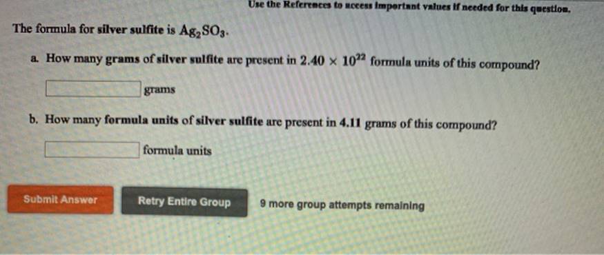 (Solved) - Use The References To Recess Important Values If Needed For ...