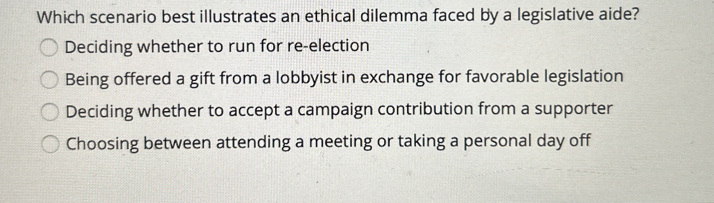 (Solved) - Which scenario best illustrates an ethical dilemma faced by ...