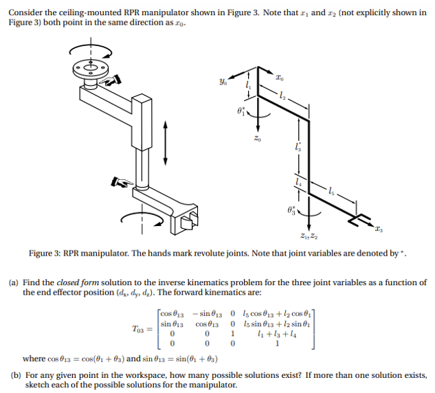 (Solved) - Consider the ceiling-mounted RPR manipulator shown in Figure ...