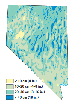 (Solved) - Examine the precipitation map for the state of Nevada ...