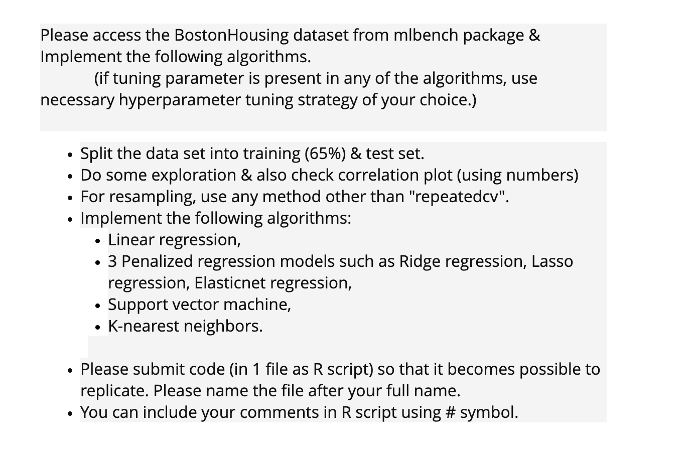 (Get Answer) - Please access the BostonHousing dataset from mlbench package and...| Transtutors