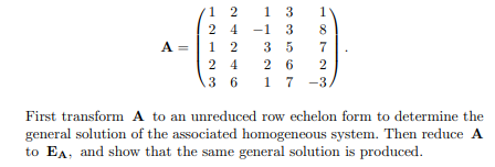(Solved) - Consider a homogeneous system whose coefficient matrix is ...