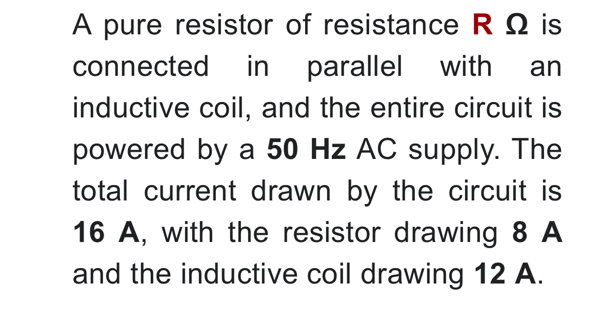 (Solved) - A pure resistor of resistance RO is connected in parallel ...