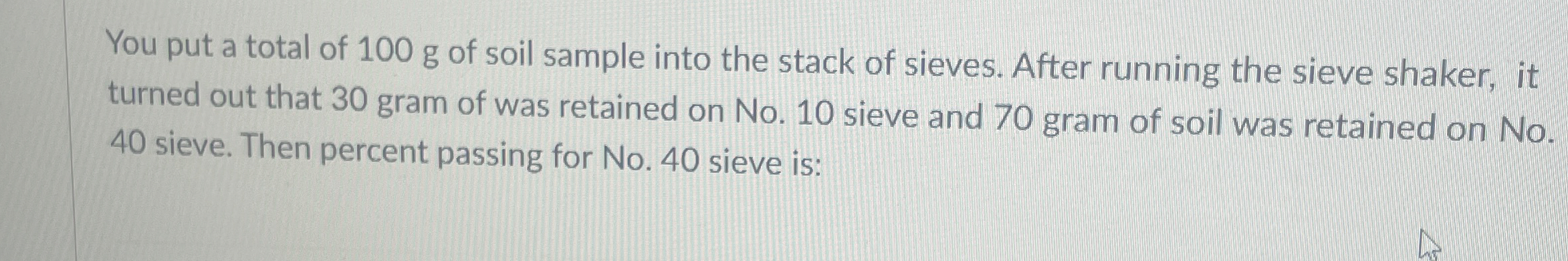 (Solved) - You put a total of 100 ?g of soil sample into the stack of ...