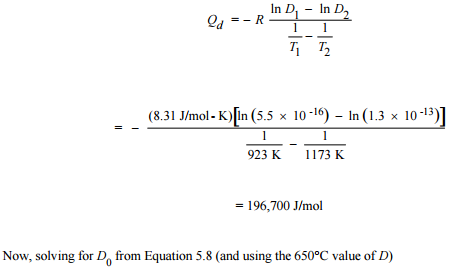 (Solved) - The diffusion coefficients for silver in copper are given at ...