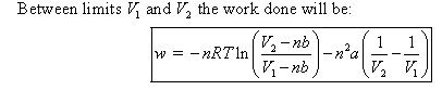 (Solved) - work done during isothermal reversible expansion of van der ...