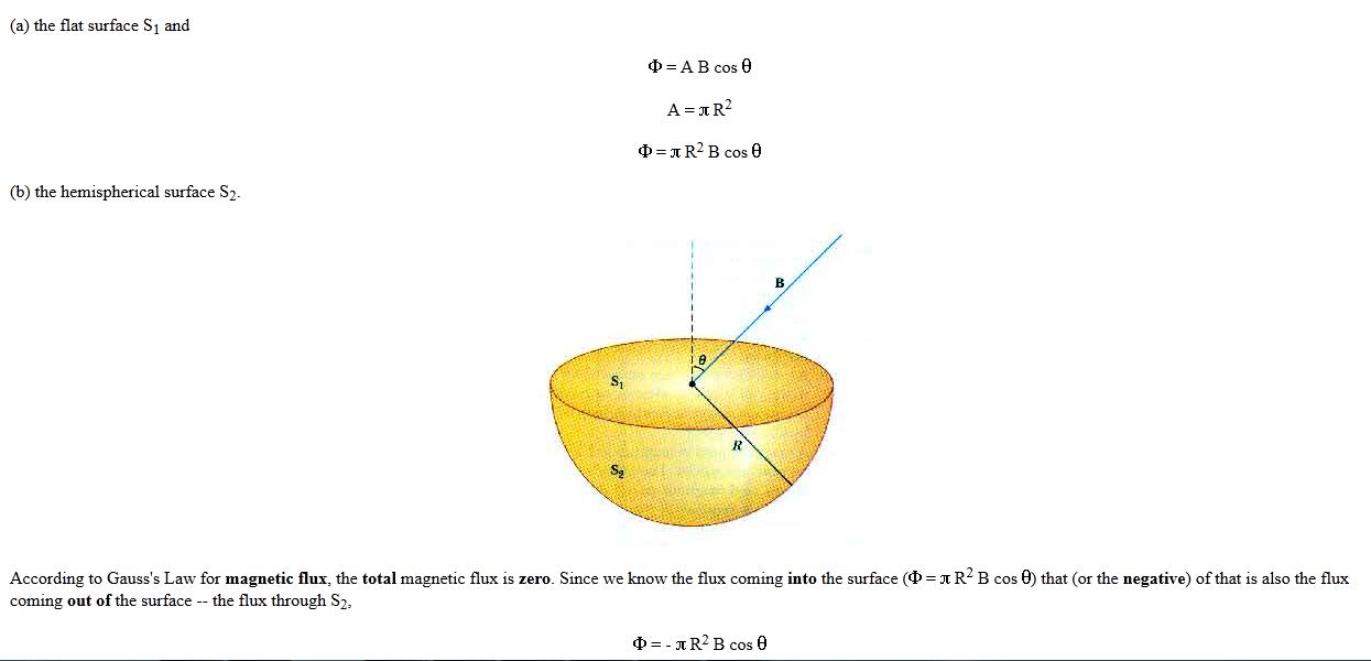 (Solved) - Consider the hemispherical closed surface in Figure P30.34 ...