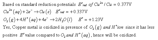 (Solved) - (a) Based on standard reduction potentials, would you expect ...