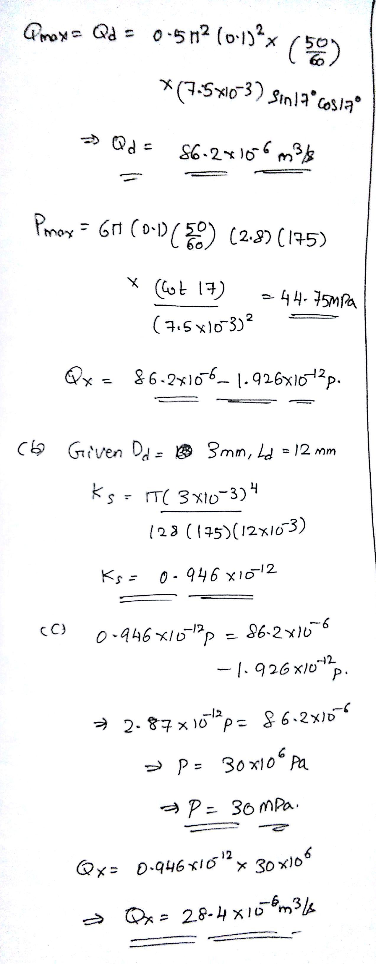 (Solved) - An extruder has barrel diameter and length of 100 mm and 2.8 ...