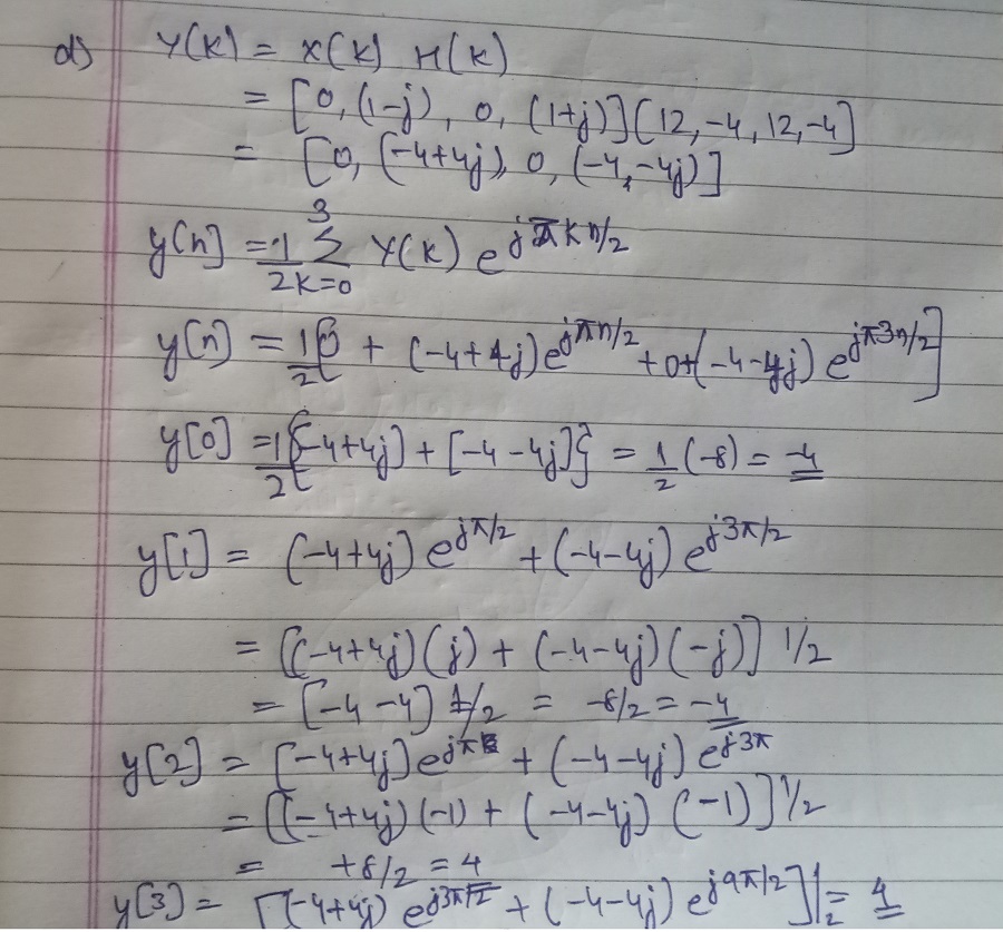 Solved Suppose We Have Two Four point Sequences X n And H n As Solved Suppose We Have Two Four point Sequences X n And H n As