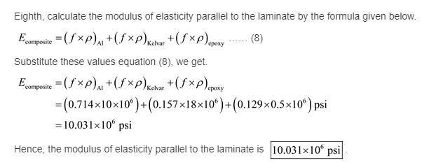 (Solved) - A micro laminate, Arall, is produced using five sheets of ...