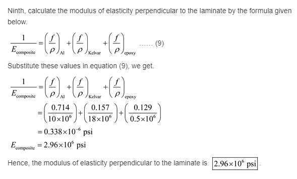 (Solved) - A micro laminate, Arall, is produced using five sheets of ...