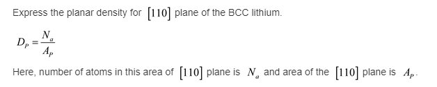 (Solved) - 1. Determine the planar density and packing fraction for FCC ...