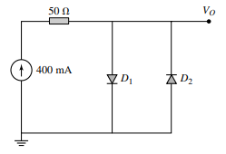 (Solved) - Calculate the voltage across the diodes given that the ...