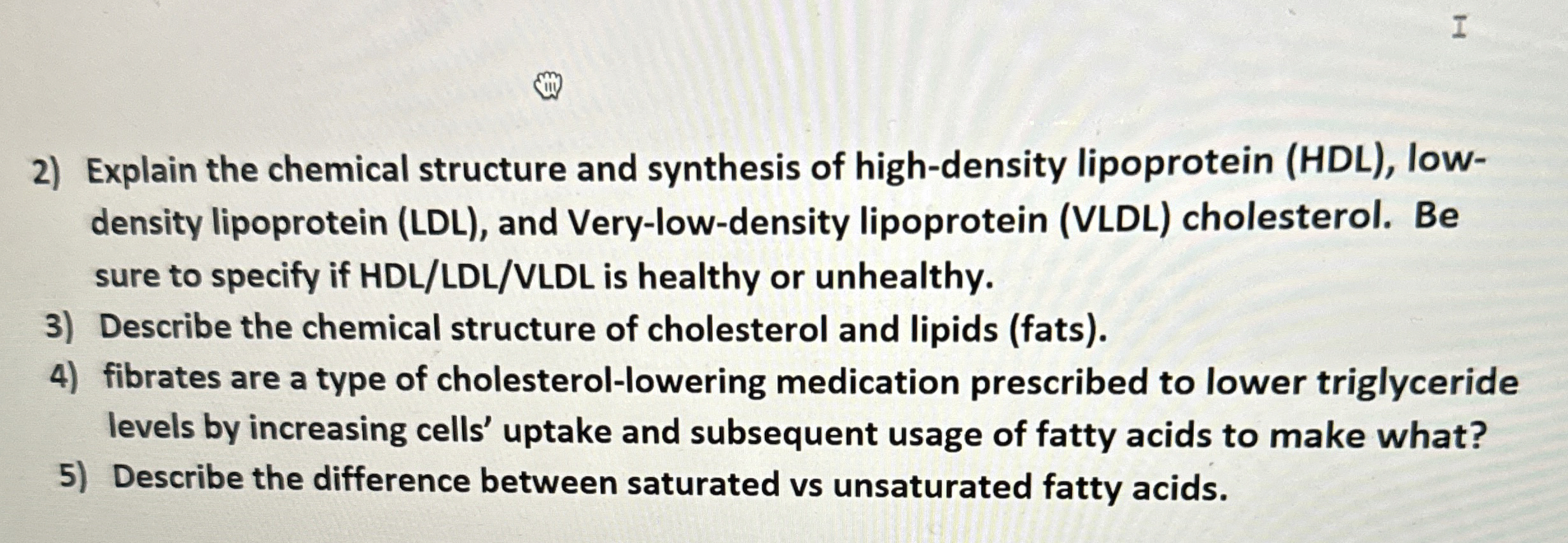 (Get Answer) - Explain the chemical structure and synthesis of high ...