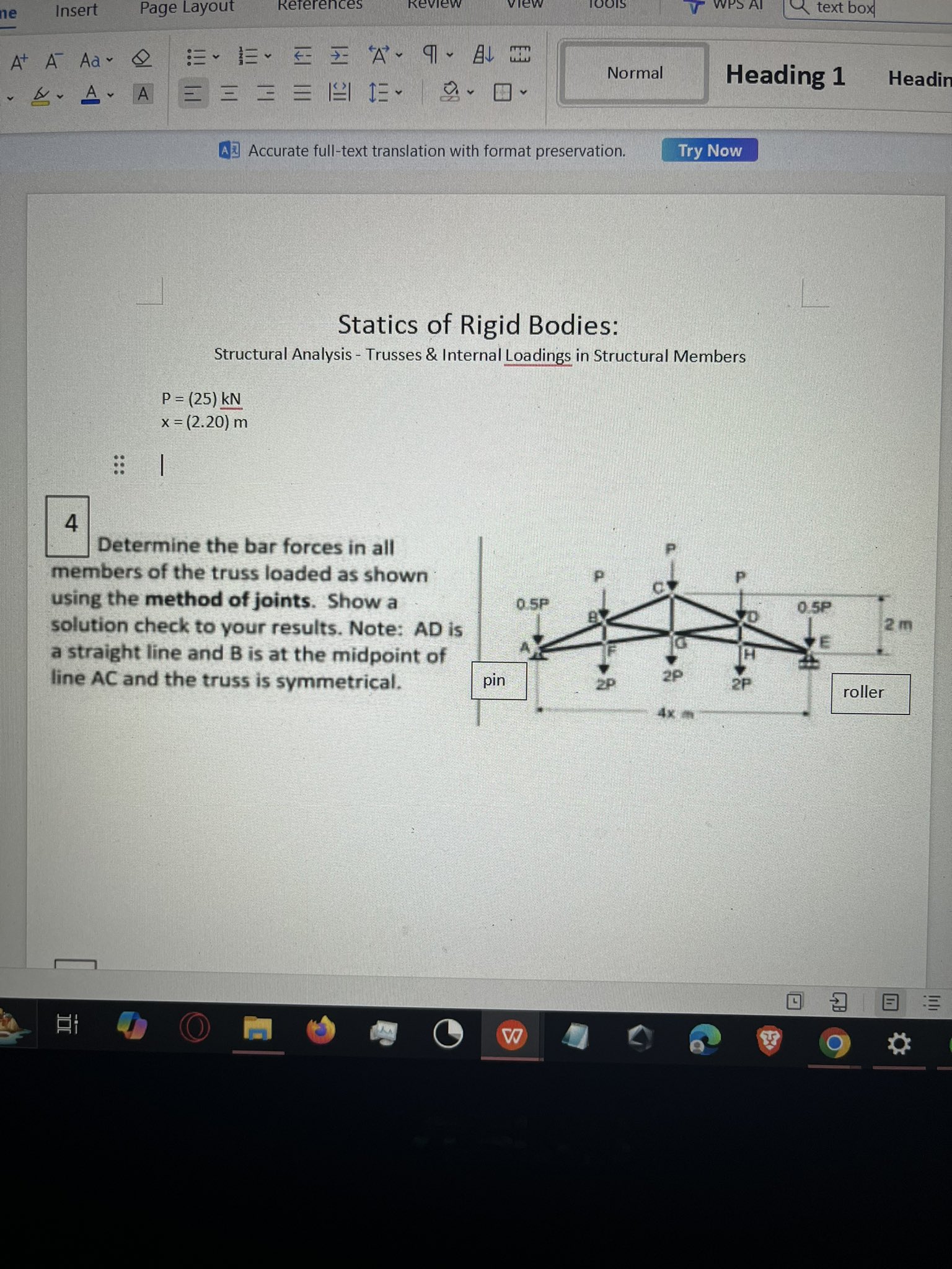 (Get Answer) - Statics of Rigid Bodies: Structural Analysis - Trusses &...| Transtutors