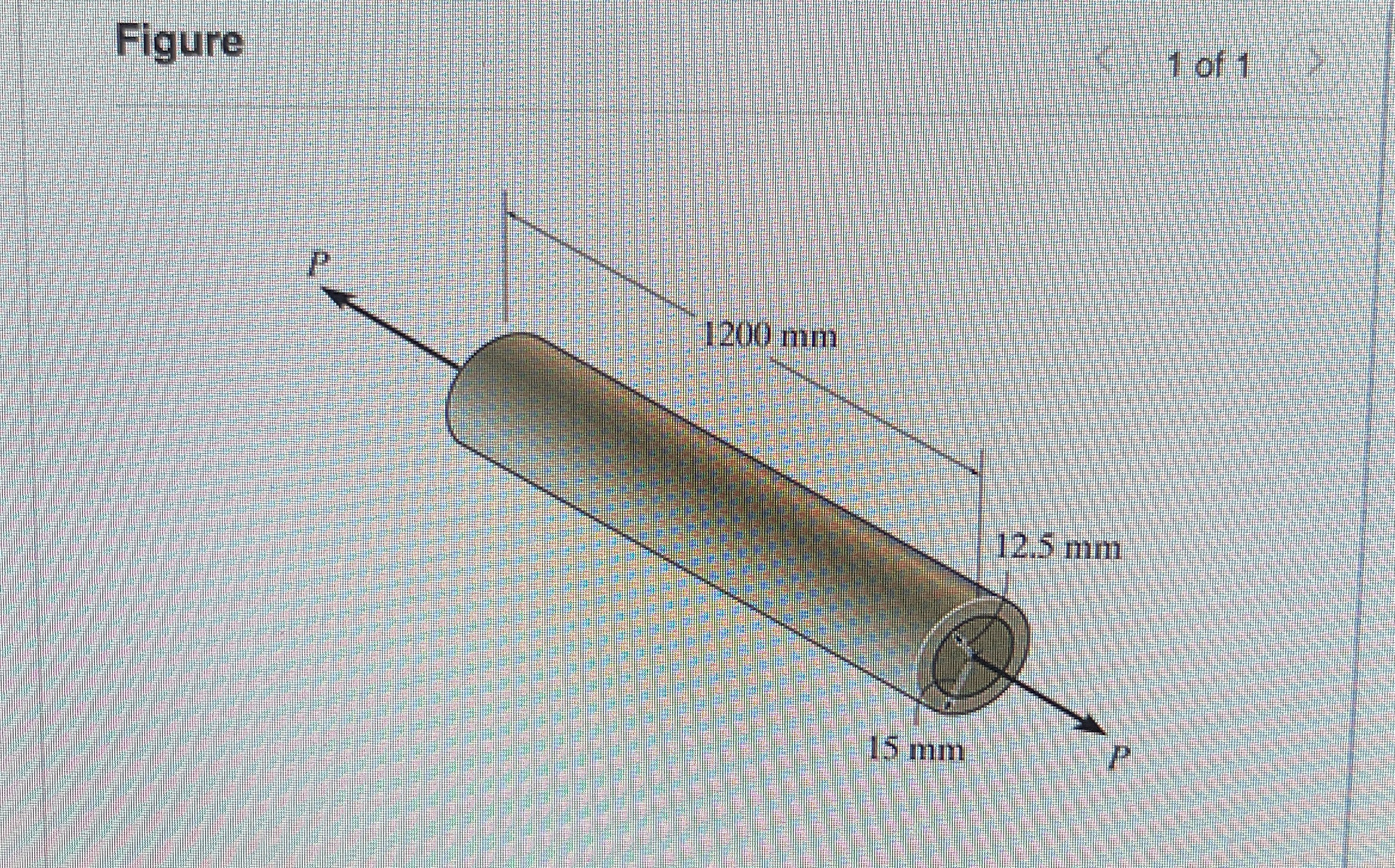 (Get Answer) - The thin-walled tube is subjected to an axial force of P ...