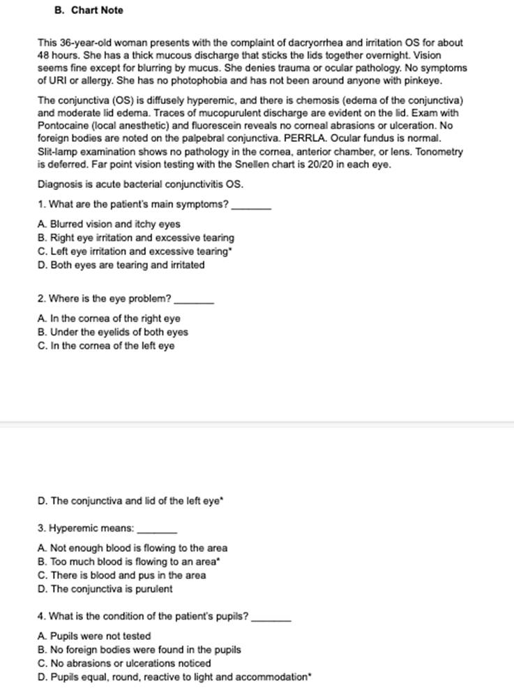 (Solved) - This 36-year-old woman presents with the complaint of ...