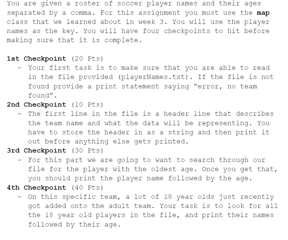 Get Answer IN C You Are Given A Roster Of Soccer Player Names Get Answer IN C You Are Given A Roster Of Soccer Player Names