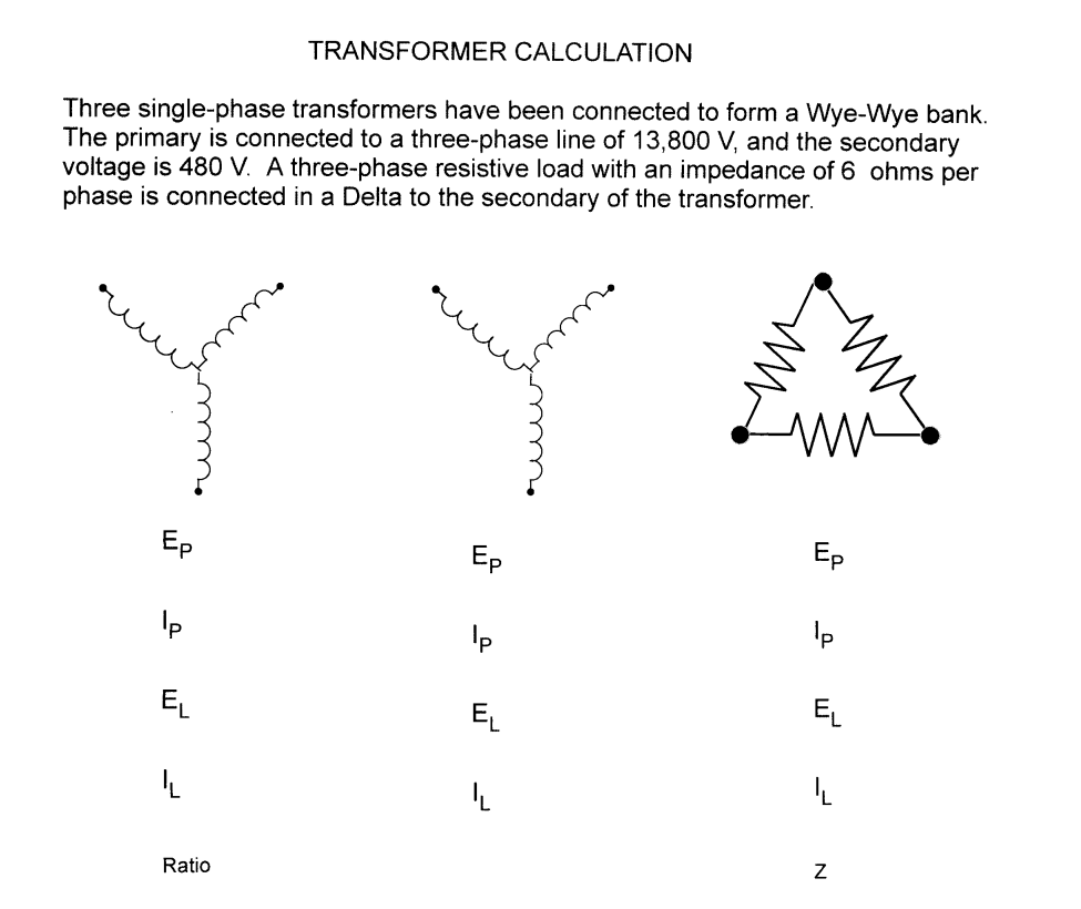 (Solved) - TRANSFORMER CALCULATION Three single-phase transformers have ...