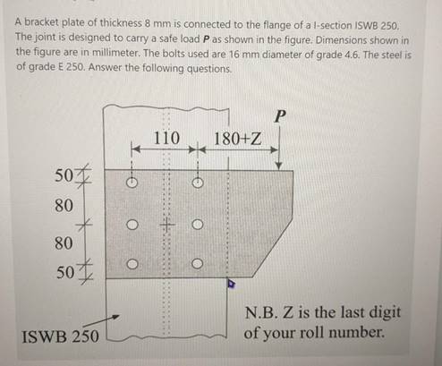 (Get Answer) - Calculate and write the strength of a bolt in the ...