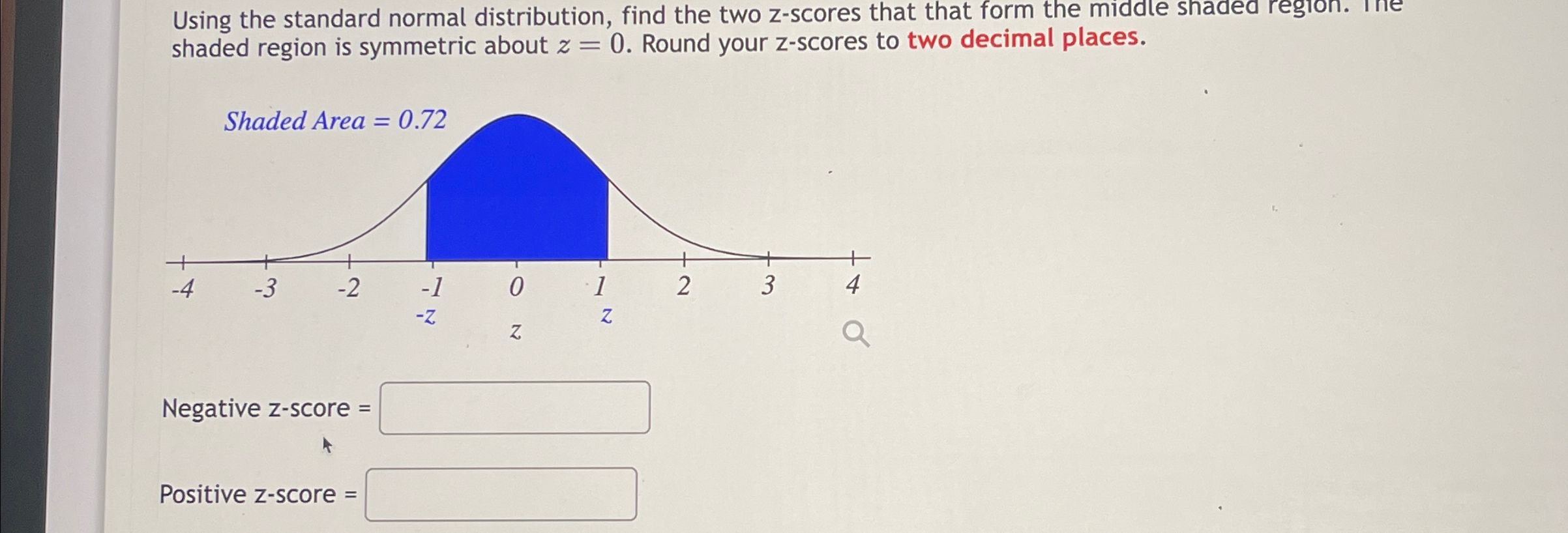 (Solved) - Using the standard normal distribution, find the two z ...