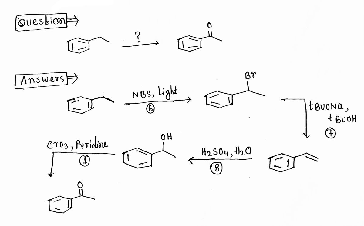 (Solved) - From the reaction conditions provided, design a four-step ...