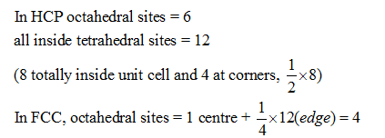 (Solved) - Calculate the distance between octahedral sites in the FCC ...