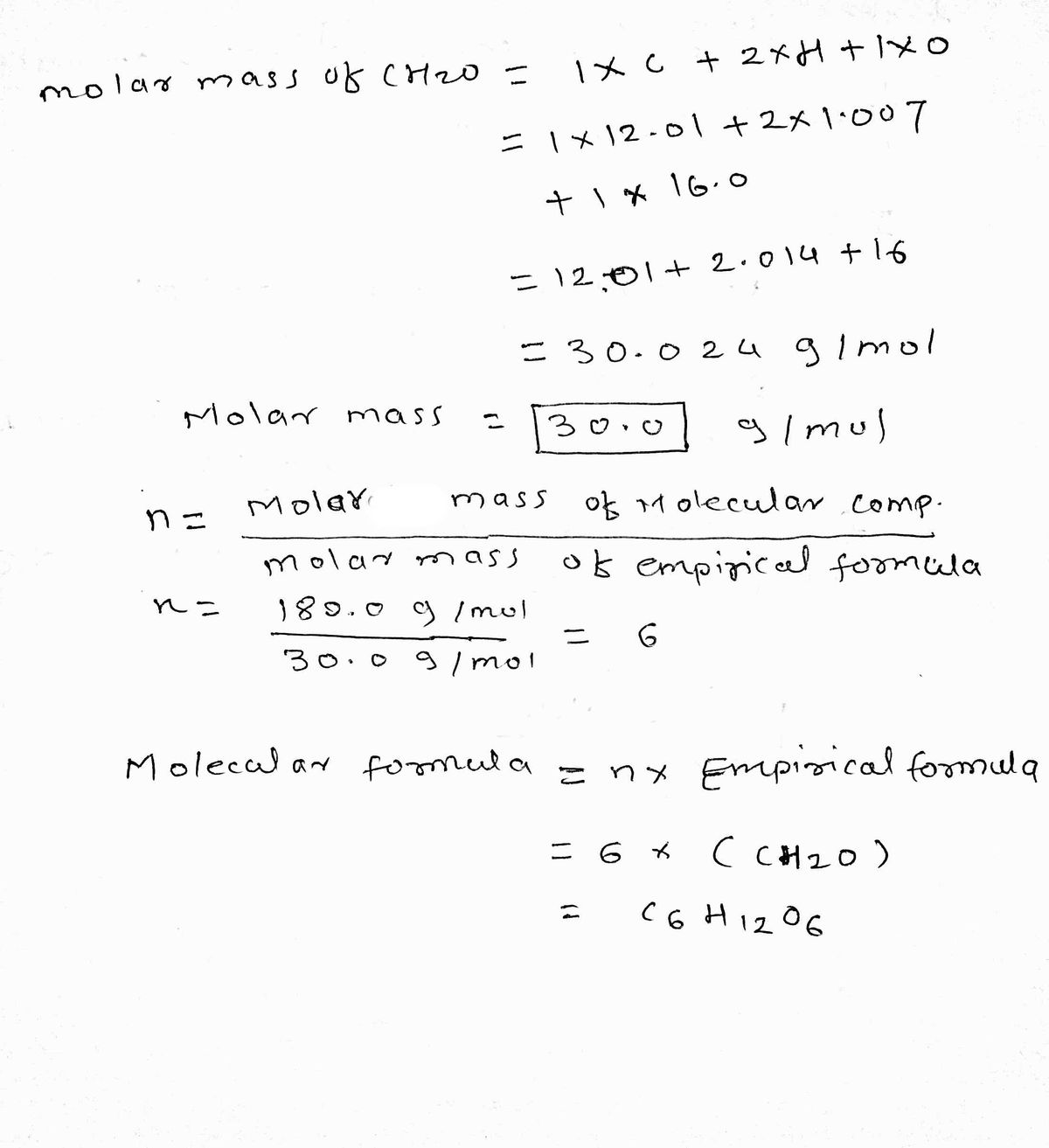 (Solved) - A molecular compound has the following empirical formula:Ã‚Â ...