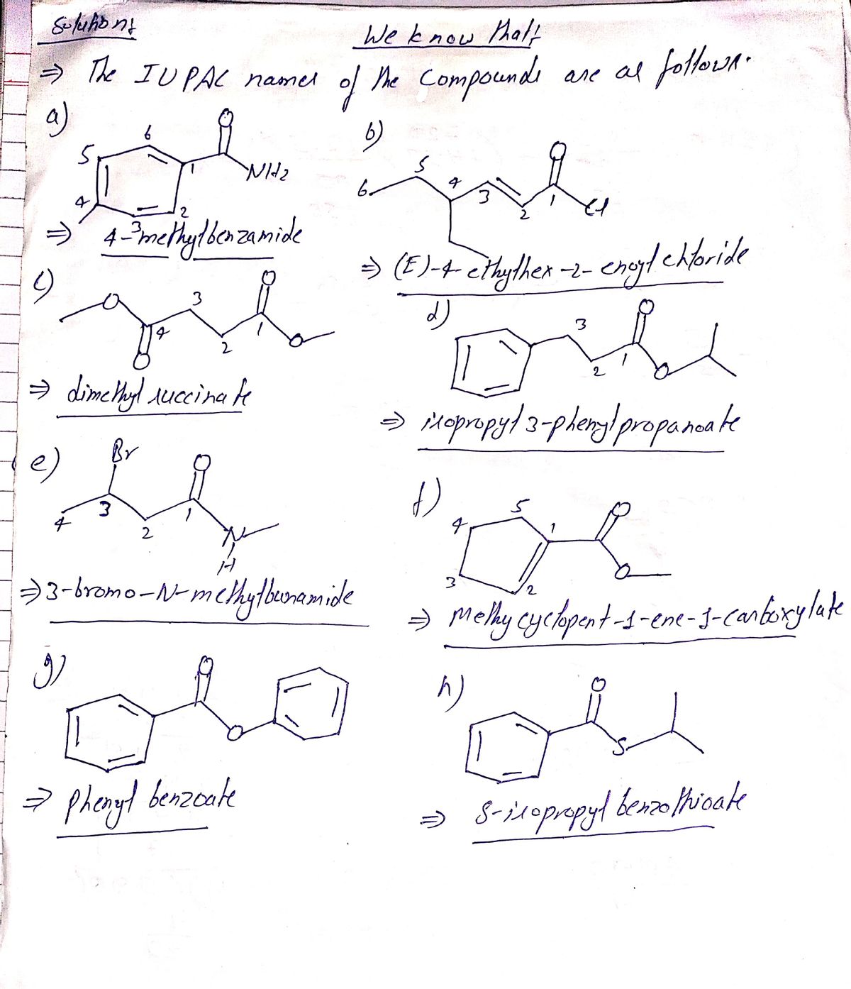 (Solved) - Five IUPAC names for the following... (1 Answer) | Transtutors