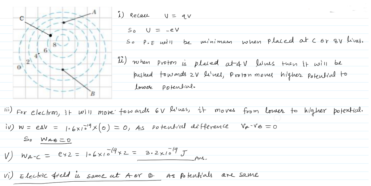 (Solved) - The figure shows several equipotential lines due to some ...