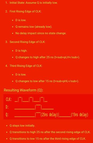 (Solved) - The propagation delay for 74LS74 Rising edge triggered D ...