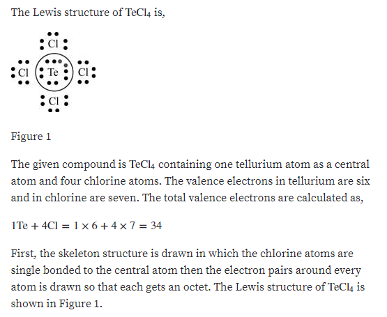 (Solved) - Draw the Lewis structures for TeCl 4 , ICl 5 , PCl 5 , KrCl ...