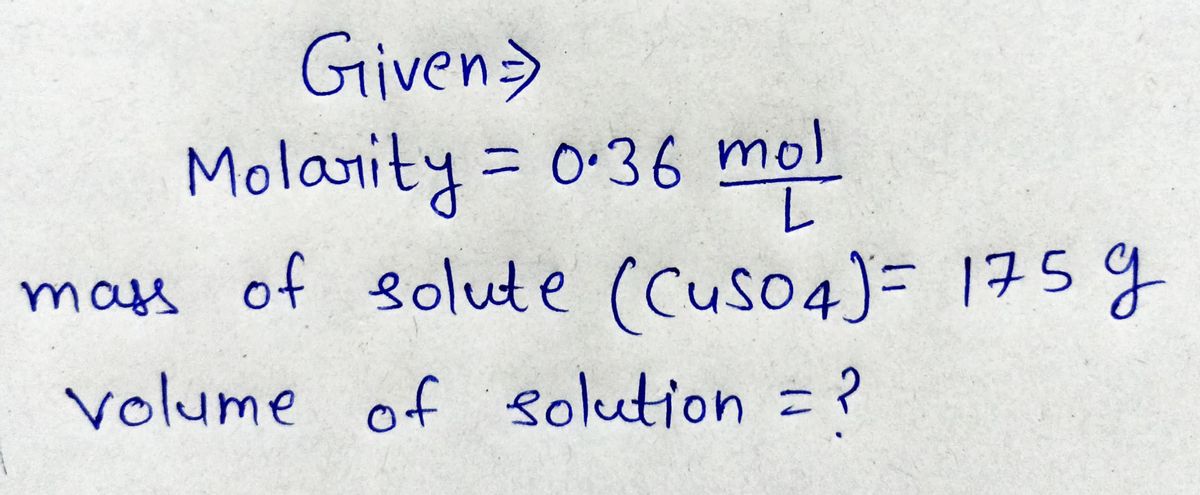 (Solved) - Calculate the volume in liters of a 0.36 mol/L copper(II ...